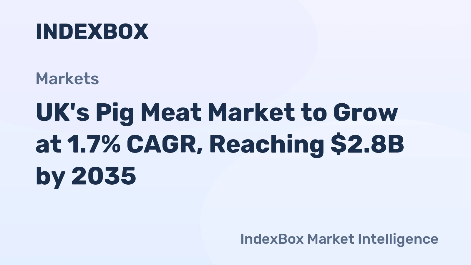 UK's Pig Meat Market to Grow at 1.7% CAGR, Reaching $2.8B by 2035