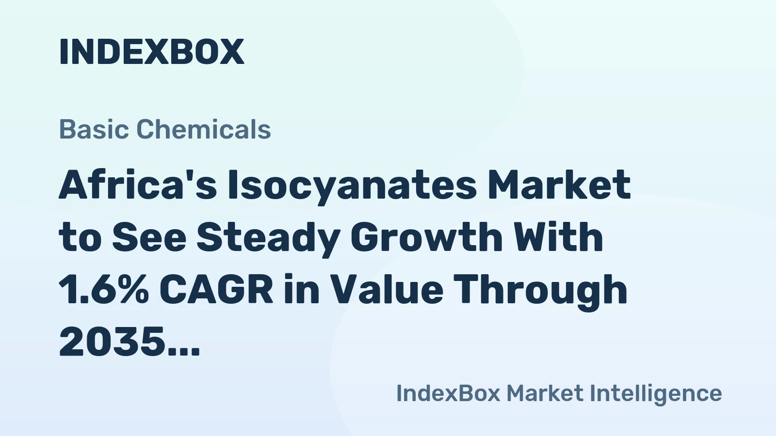 Africa's Isocyanates Market to See Steady Growth With 1.6% CAGR in Value Through 2035