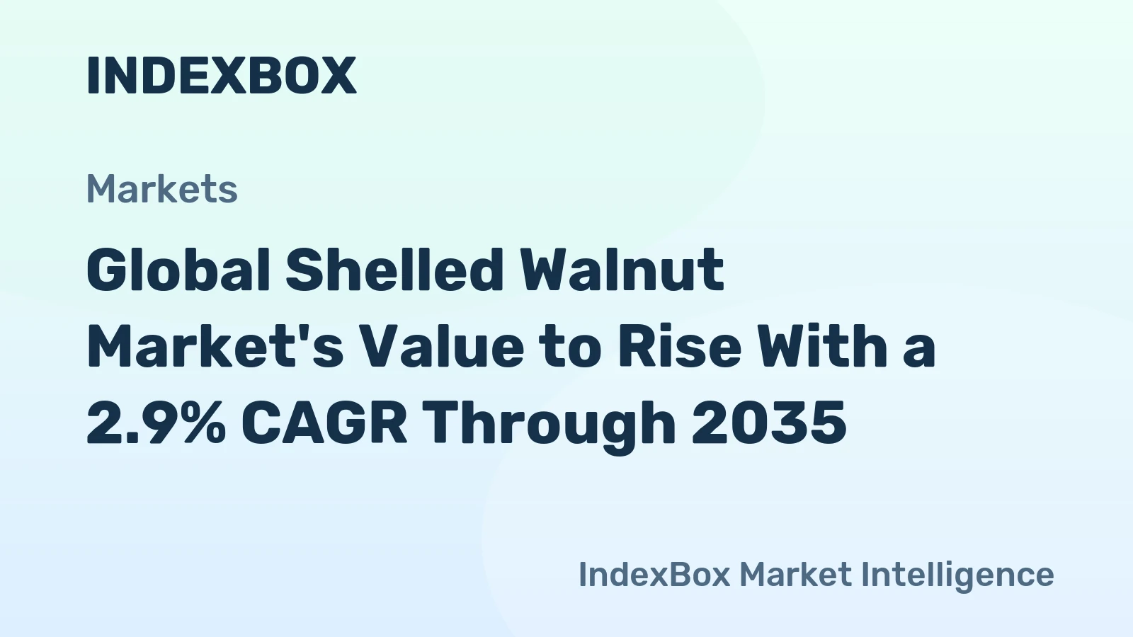 Global Shelled Walnut Market's Value to Rise With a 2.9% CAGR Through 2035