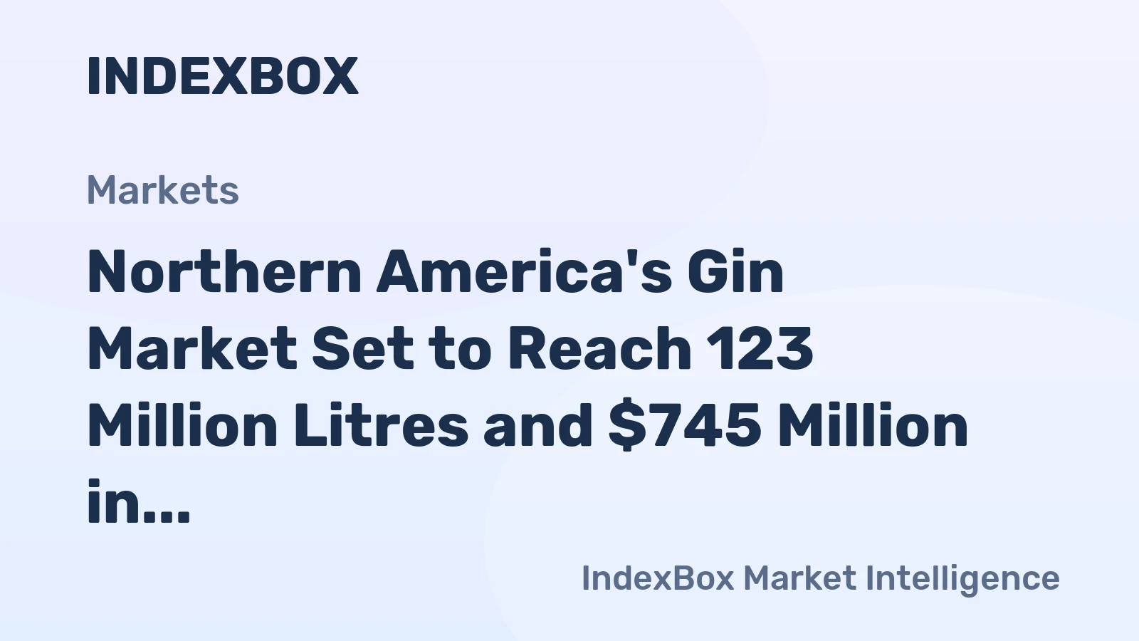 Northern America's Gin Market Set to Reach 123 Million Litres and $745 Million in Value