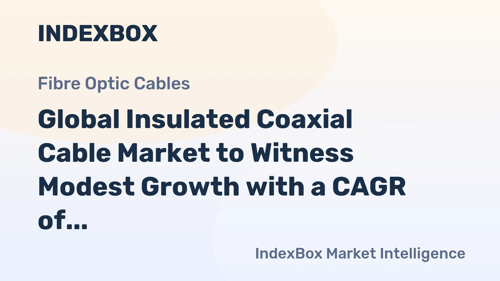 Global Insulated Coaxial Cable Market to Witness Modest Growth with a CAGR of +1.0% from 2024 to 2035