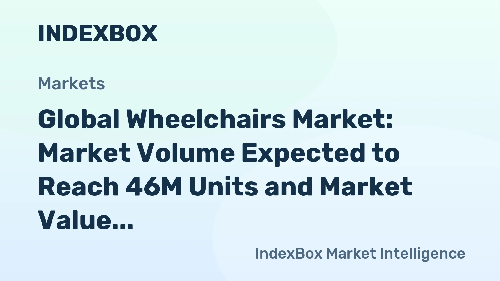 Global Wheelchairs Market: Market Volume Expected to Reach 46M Units and Market Value to Hit $7.5B by 2035