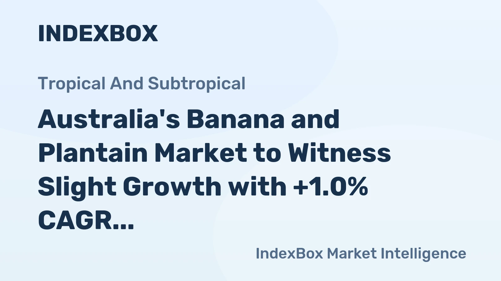 Australia's Banana and Plantain Market to Witness Slight Growth with +1.0% CAGR from 2024 to 2035
