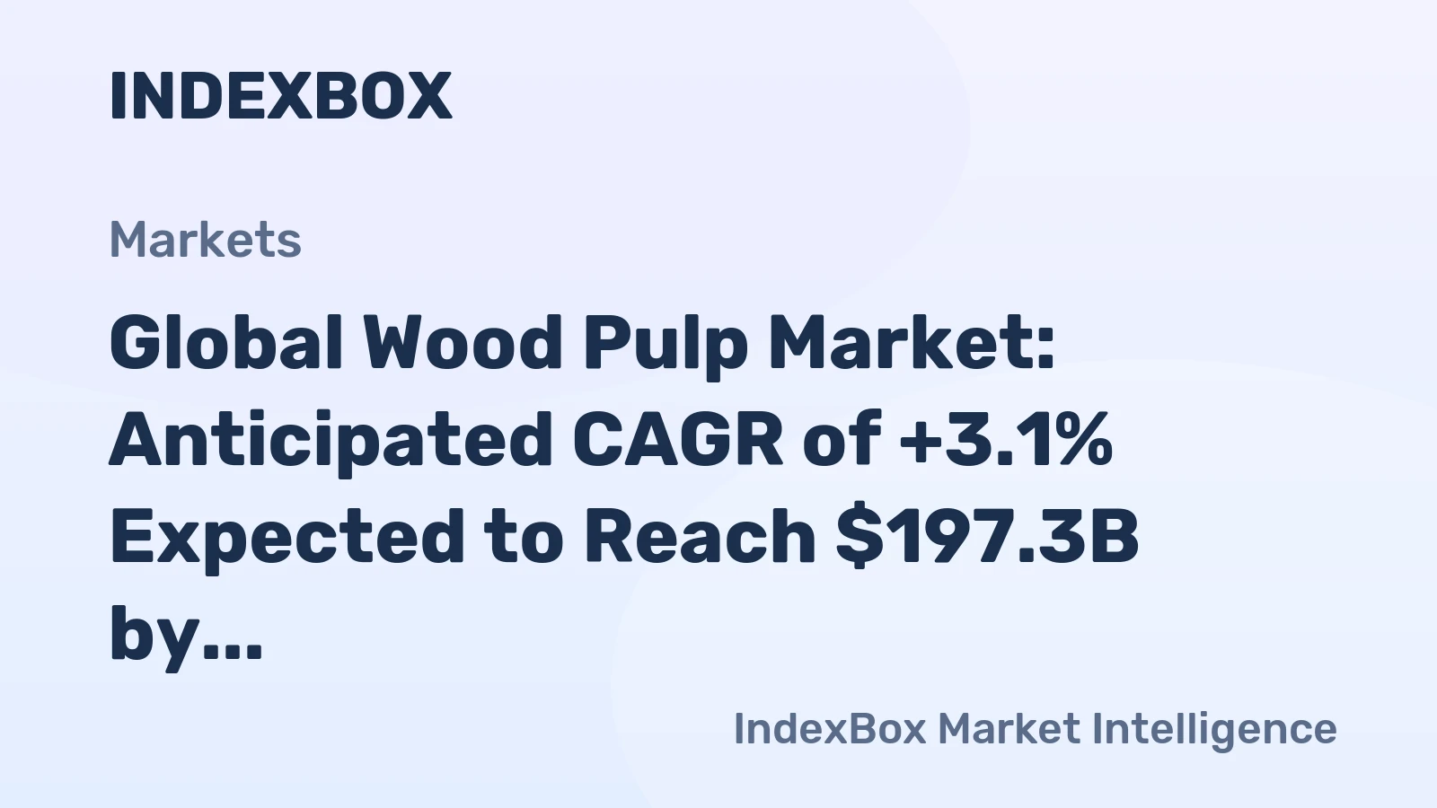 Global Wood Pulp Market: Anticipated CAGR of +3.1% Expected to Reach $197.3B by 2035