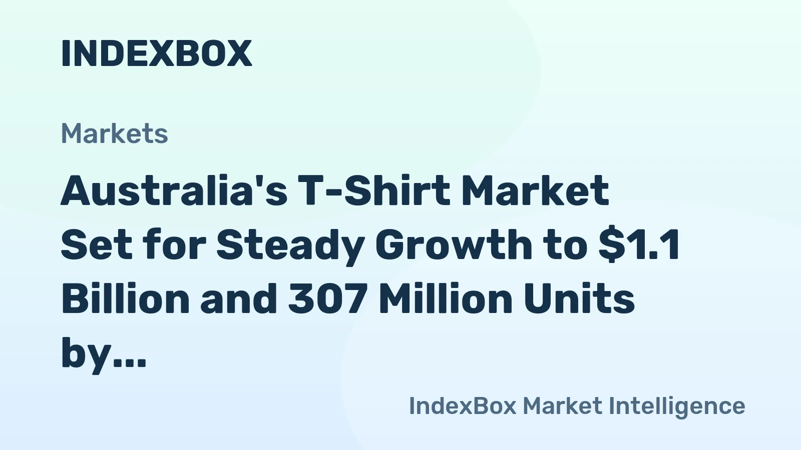 Australia's T-Shirt Market Set for Steady Growth to $1.1 Billion and 307 Million Units by 2035