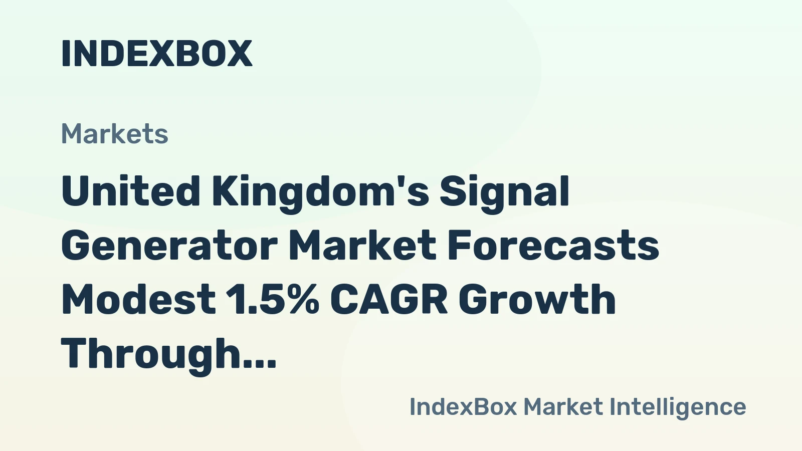 United Kingdom's Signal Generator Market Forecasts Modest 1.5% CAGR Growth Through 2035