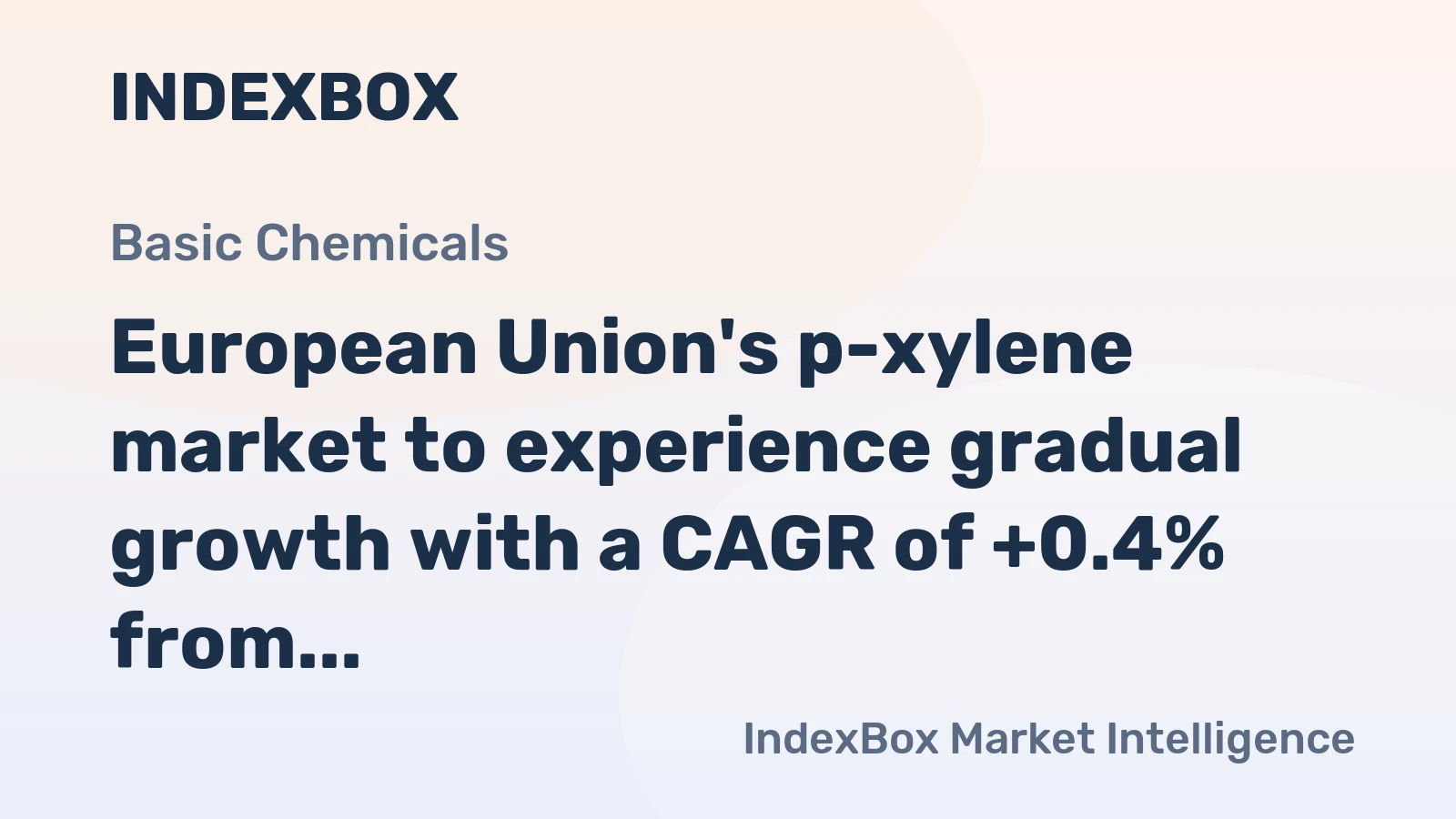 European Union's p-xylene market to experience gradual growth with a CAGR of +0.4% from 2024 to 2035