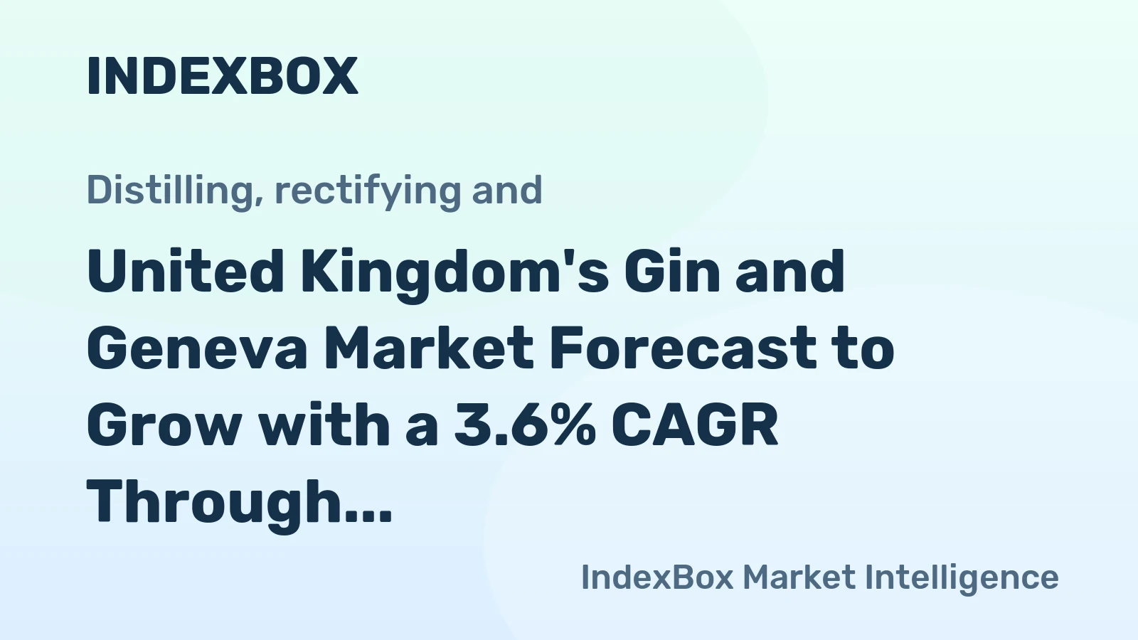 United Kingdom's Gin and Geneva Market Forecast to Grow with a 3.6% CAGR Through 2035