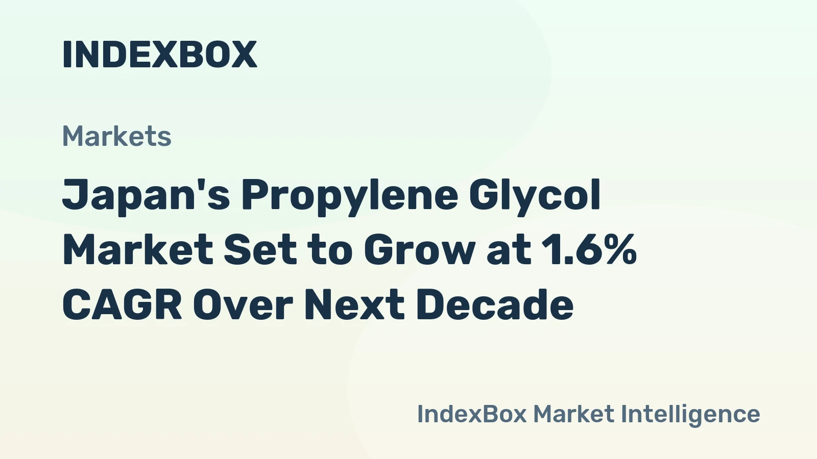 Japan's Propylene Glycol Market Set to Grow at 1.6% CAGR Over Next Decade
