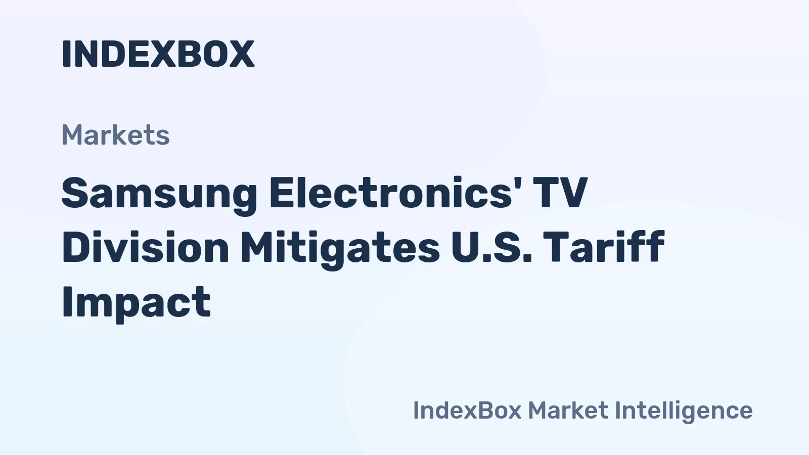 Samsung Electronics' TV Division Mitigates U.S. Tariff Impact