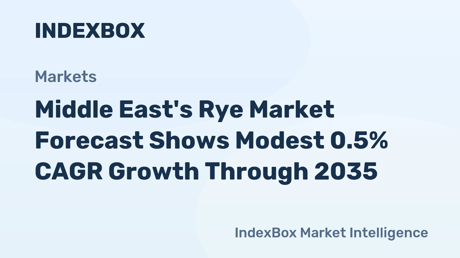 Middle East's Rye Market Forecast Shows Modest 0.5% CAGR Growth Through 2035