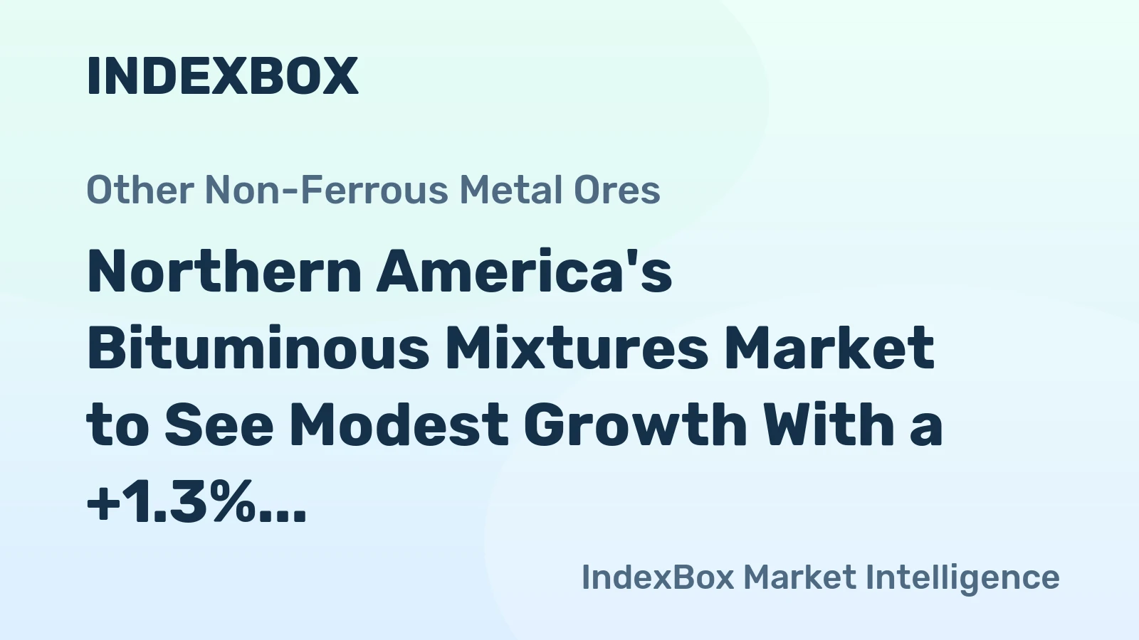 Northern America's Bituminous Mixtures Market to See Modest Growth With a +1.3% CAGR in Value Through 2035