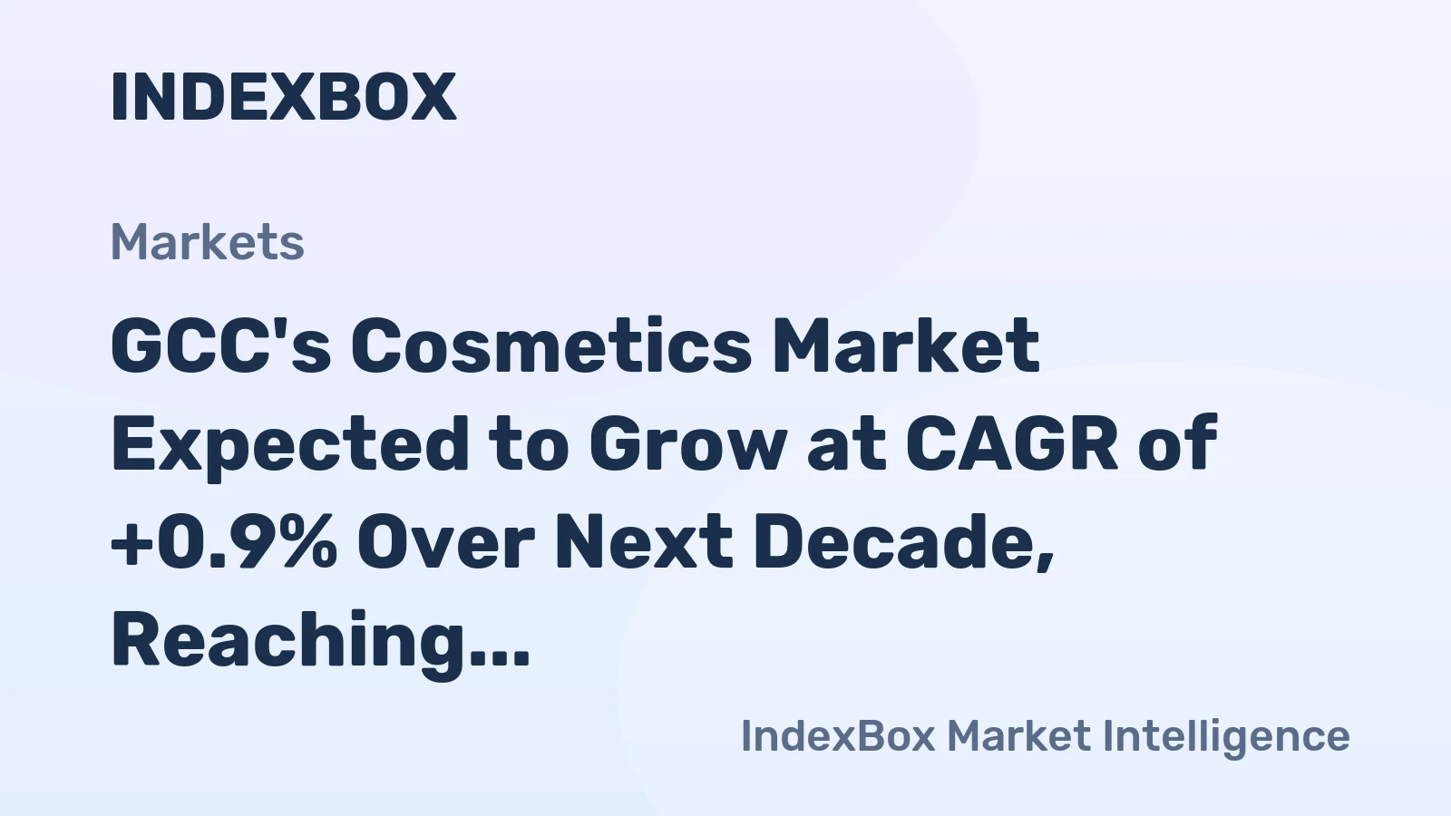 GCC's Cosmetics Market Expected to Grow at CAGR of +0.9% Over Next Decade, Reaching $2.4B by 2035