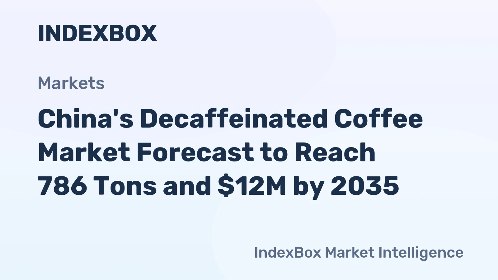 China's Decaffeinated Coffee Market Forecast to Reach 786 Tons and $12M by 2035