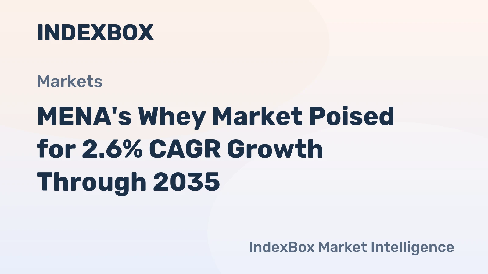 MENA's Whey Market Poised for 2.6% CAGR Growth Through 2035