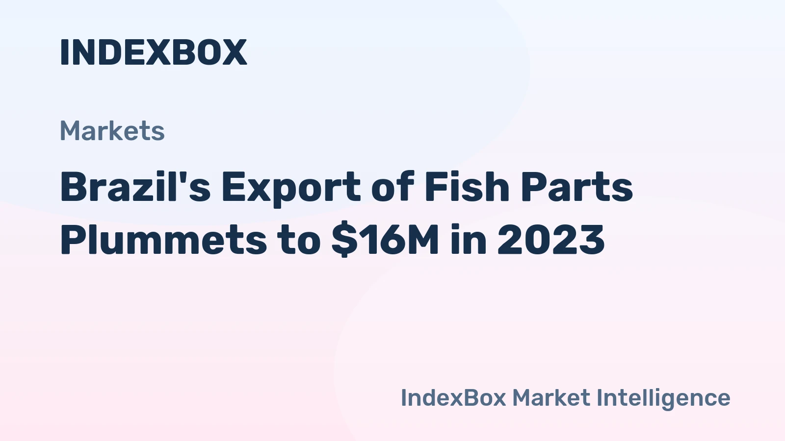 Brazil's Export of Fish Parts Plummets to $16M in 2023