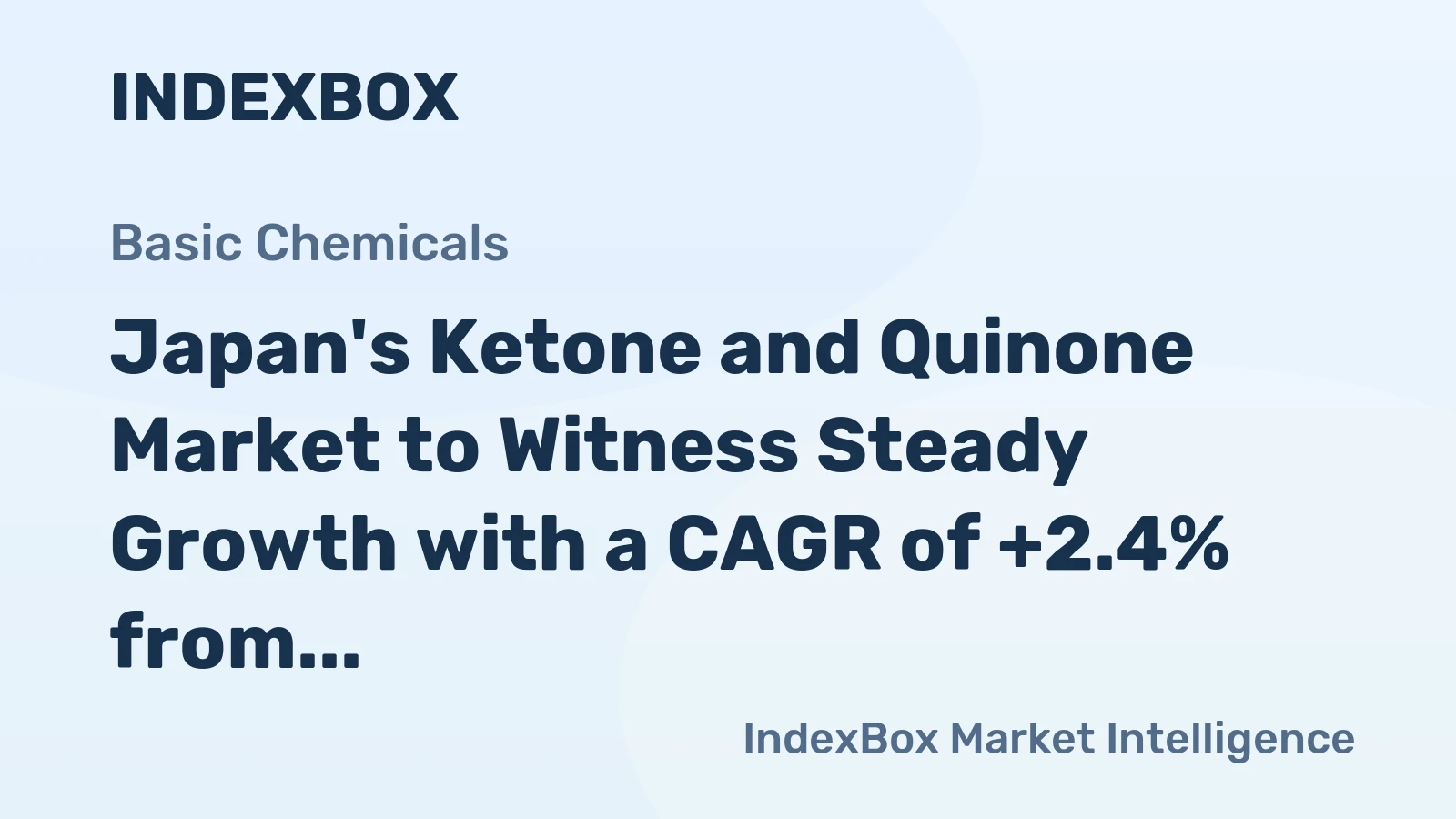 Japan's Ketone and Quinone Market to Witness Steady Growth with a CAGR of +2.4% from 2024 to 2035