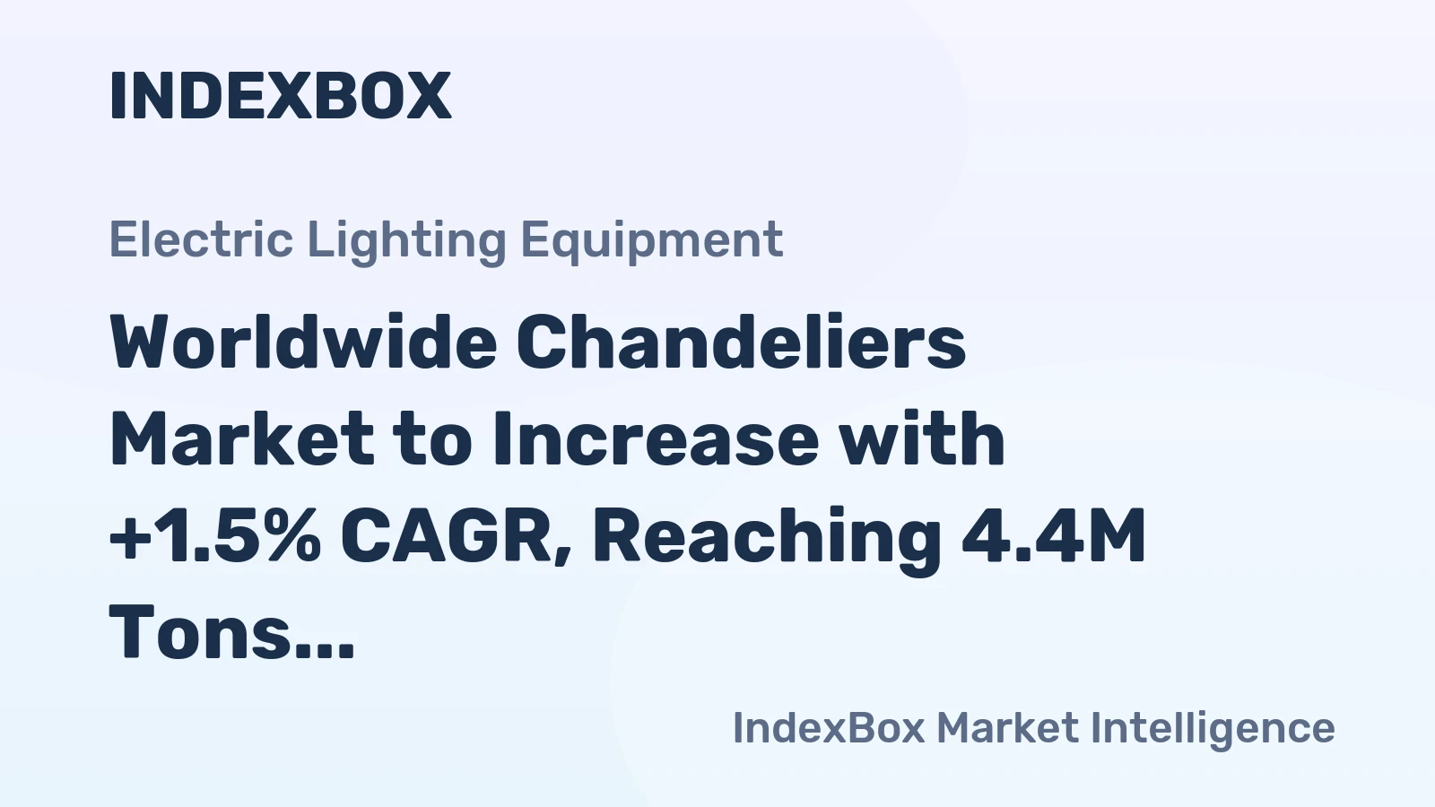 Worldwide Chandeliers Market to Increase with +1.5% CAGR, Reaching 4.4M Tons by 2035