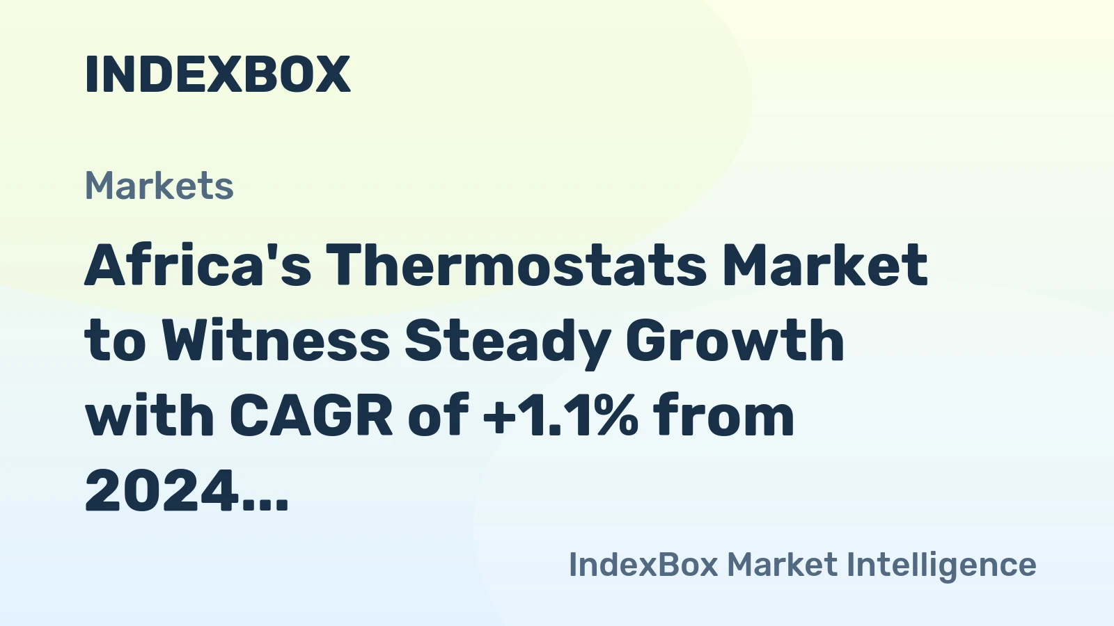 Africa's Thermostats Market to Witness Steady Growth with CAGR of +1.1% from 2024 to 2035