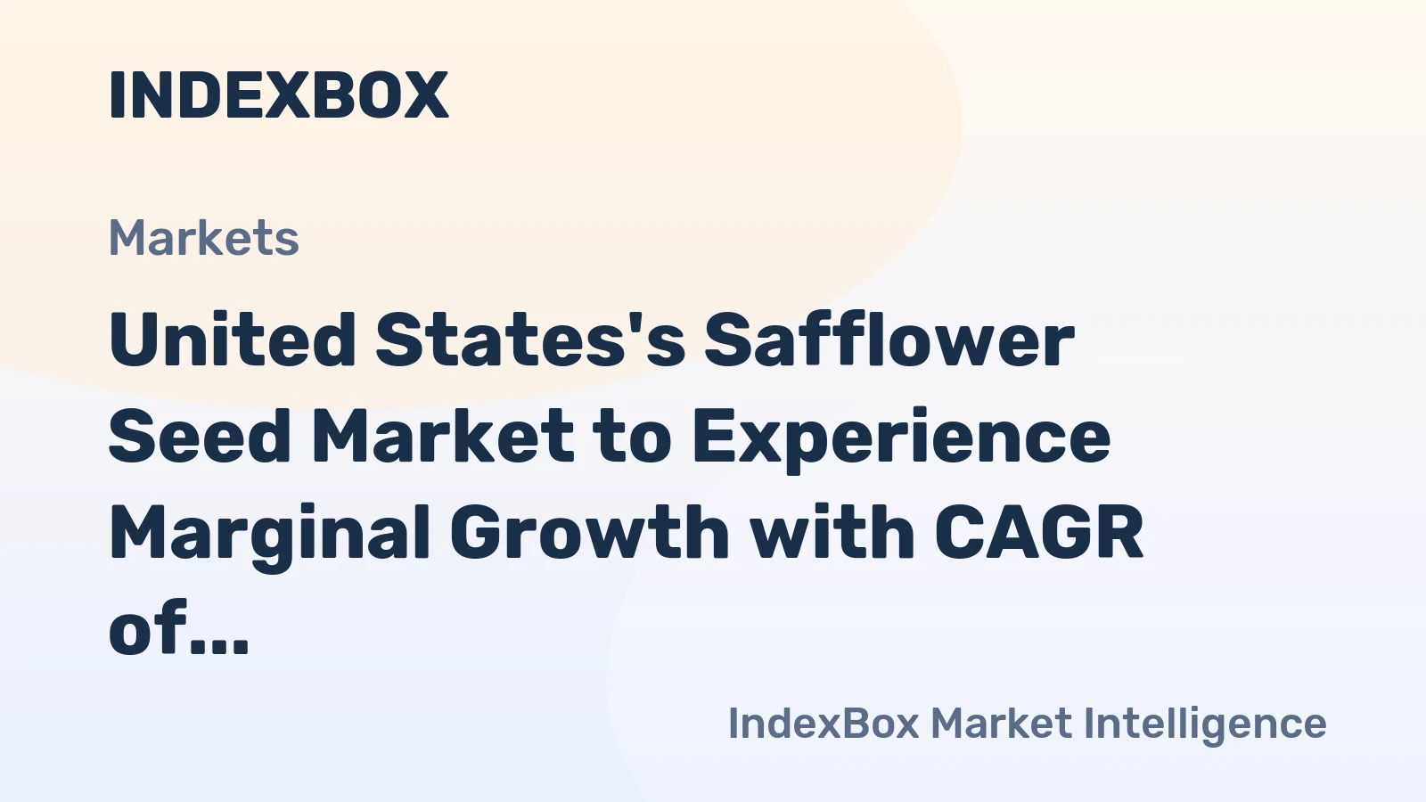 United States's Safflower Seed Market to Experience Marginal Growth with CAGR of +0.1%