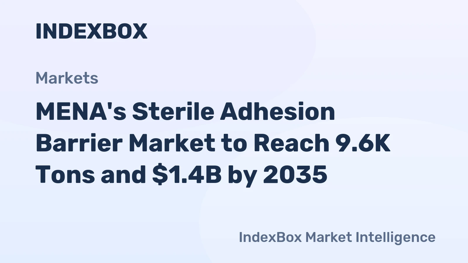 MENA's Sterile Adhesion Barrier Market to Reach 9.6K Tons and $1.4B by 2035