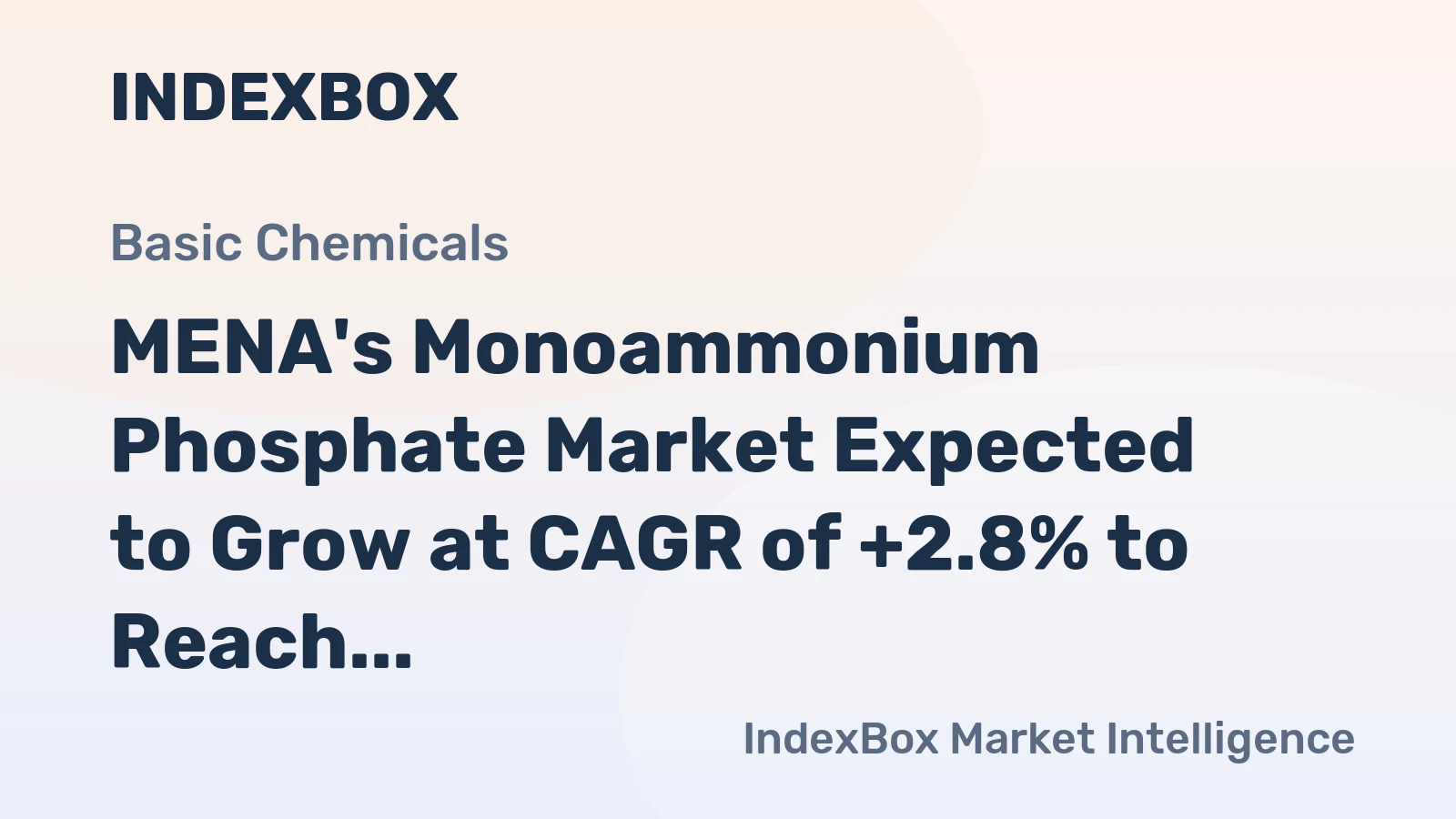 MENA's Monoammonium Phosphate Market Expected to Grow at CAGR of +2.8% to Reach $3B by 2035