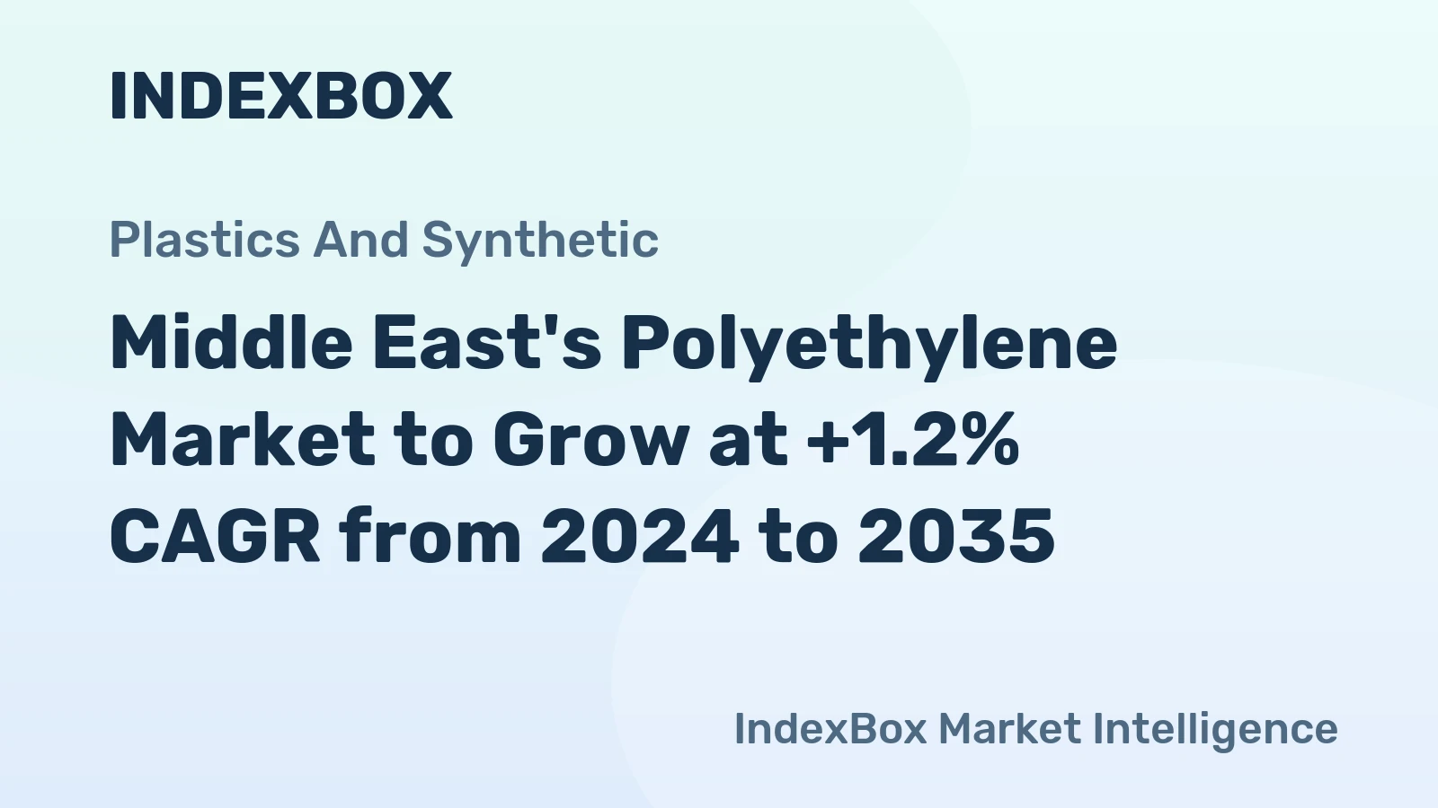 Middle East's Polyethylene Market to Grow at +1.2% CAGR from 2024 to 2035