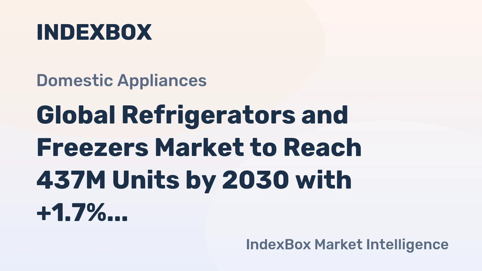 Global Refrigerators and Freezers Market to Reach 437M Units by 2030 with +1.7% CAGR