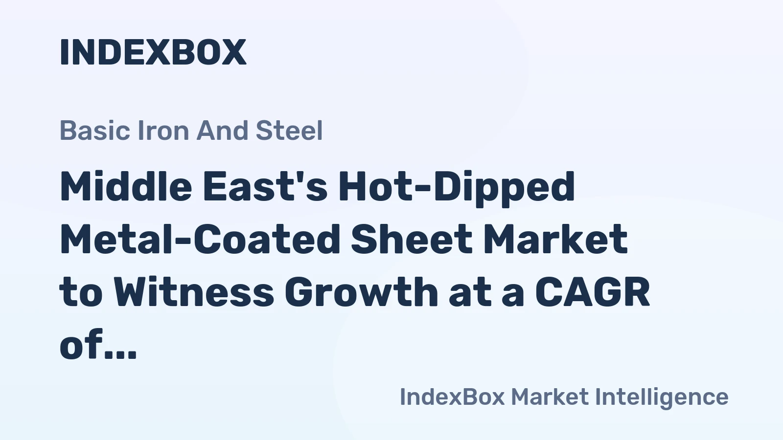 Middle East's Hot-Dipped Metal-Coated Sheet Market to Witness Growth at a CAGR of +1.8% Through 2035, Reaching $29.1B in Value