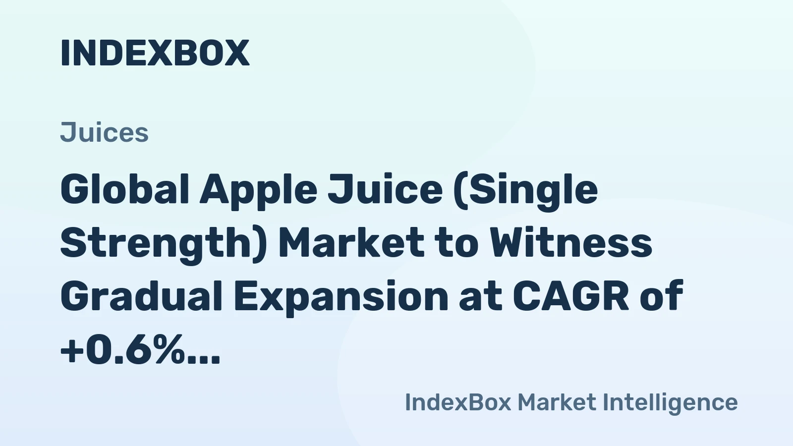 Global Apple Juice (Single Strength) Market to Witness Gradual Expansion at CAGR of +0.6% from 2024 to 2035