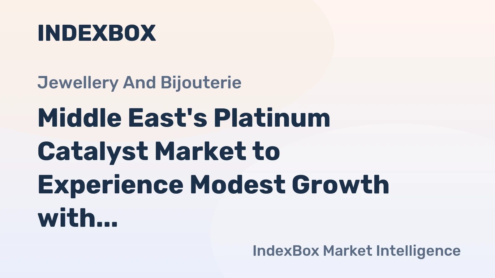 Middle East's Platinum Catalyst Market to Experience Modest Growth with +0.2% CAGR by 2035