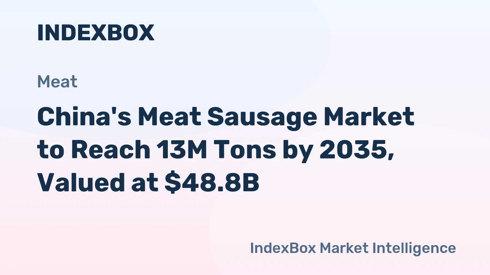 China's Meat Sausage Market to Reach 13M Tons by 2035, Valued at $48.8B