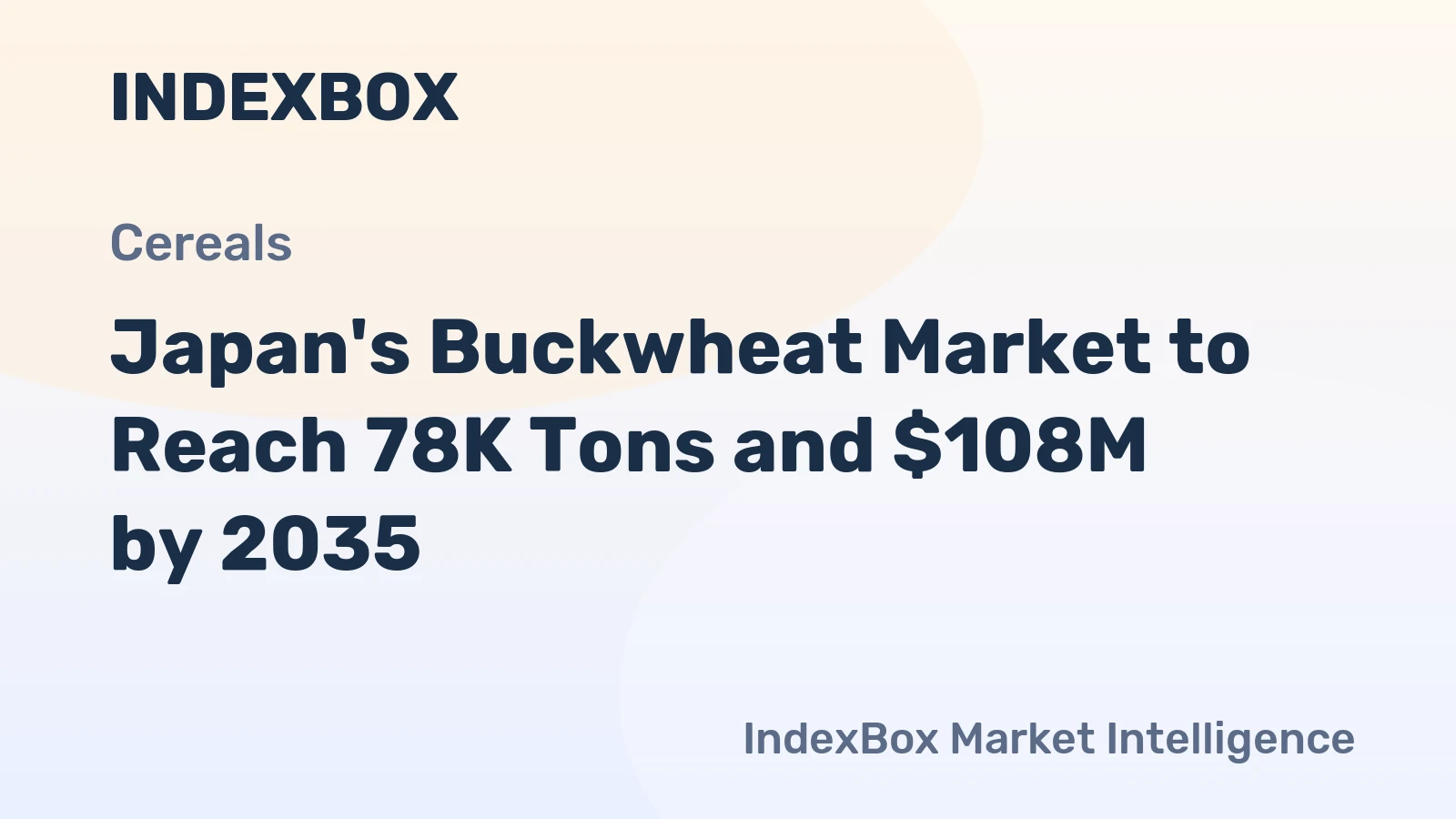 Japan's Buckwheat Market to Reach 78K Tons and $108M by 2035