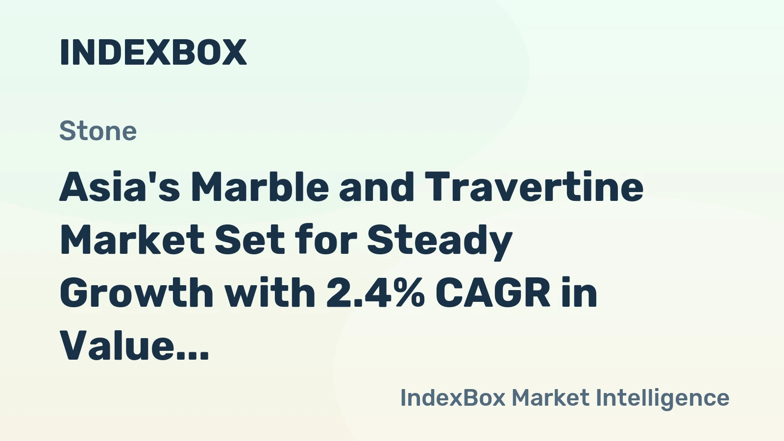 Asia's Marble and Travertine Market Set for Steady Growth with 2.4% CAGR in Value Through 2035
