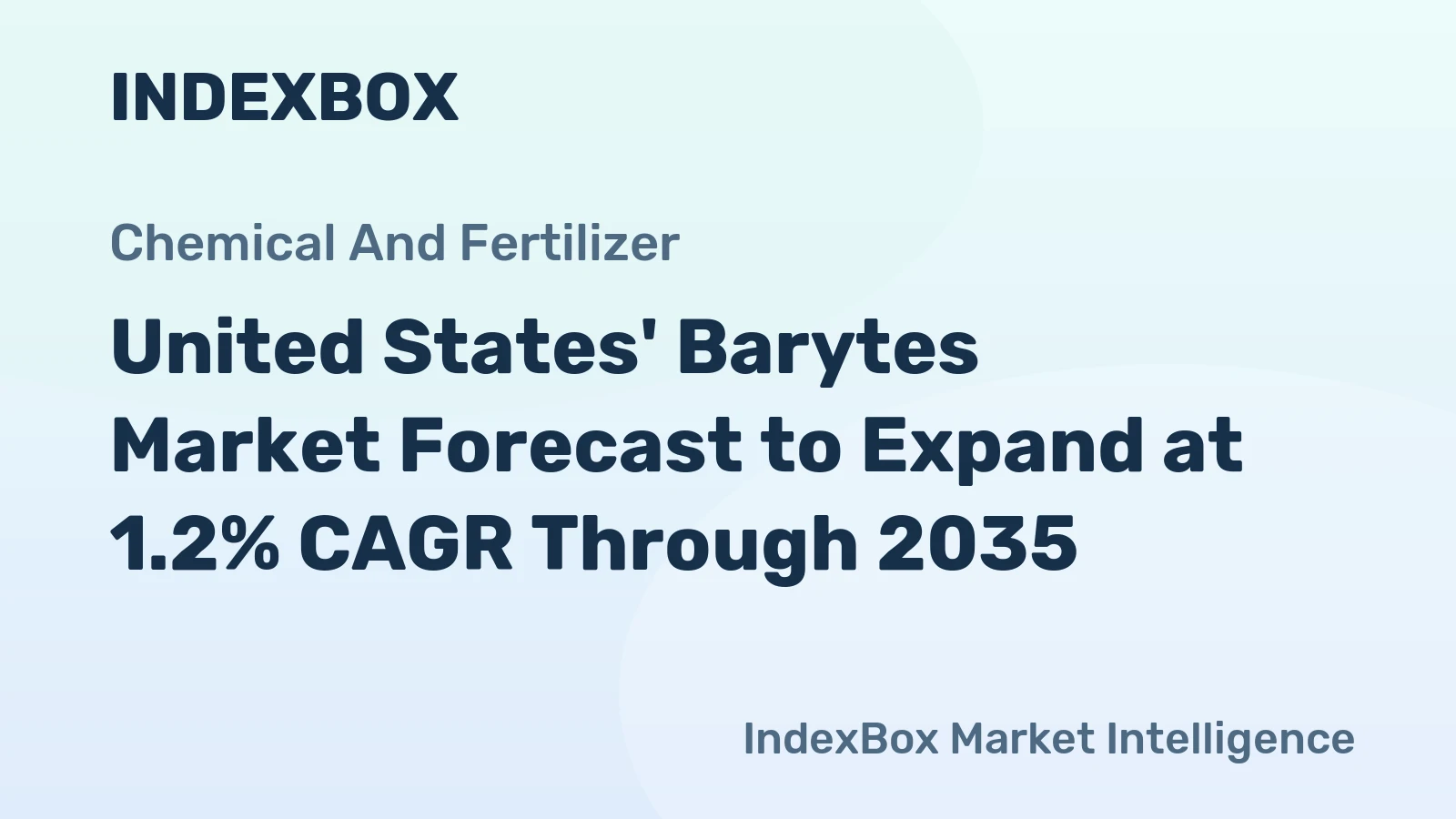 United States' Barytes Market Forecast to Expand at 1.2% CAGR Through 2035