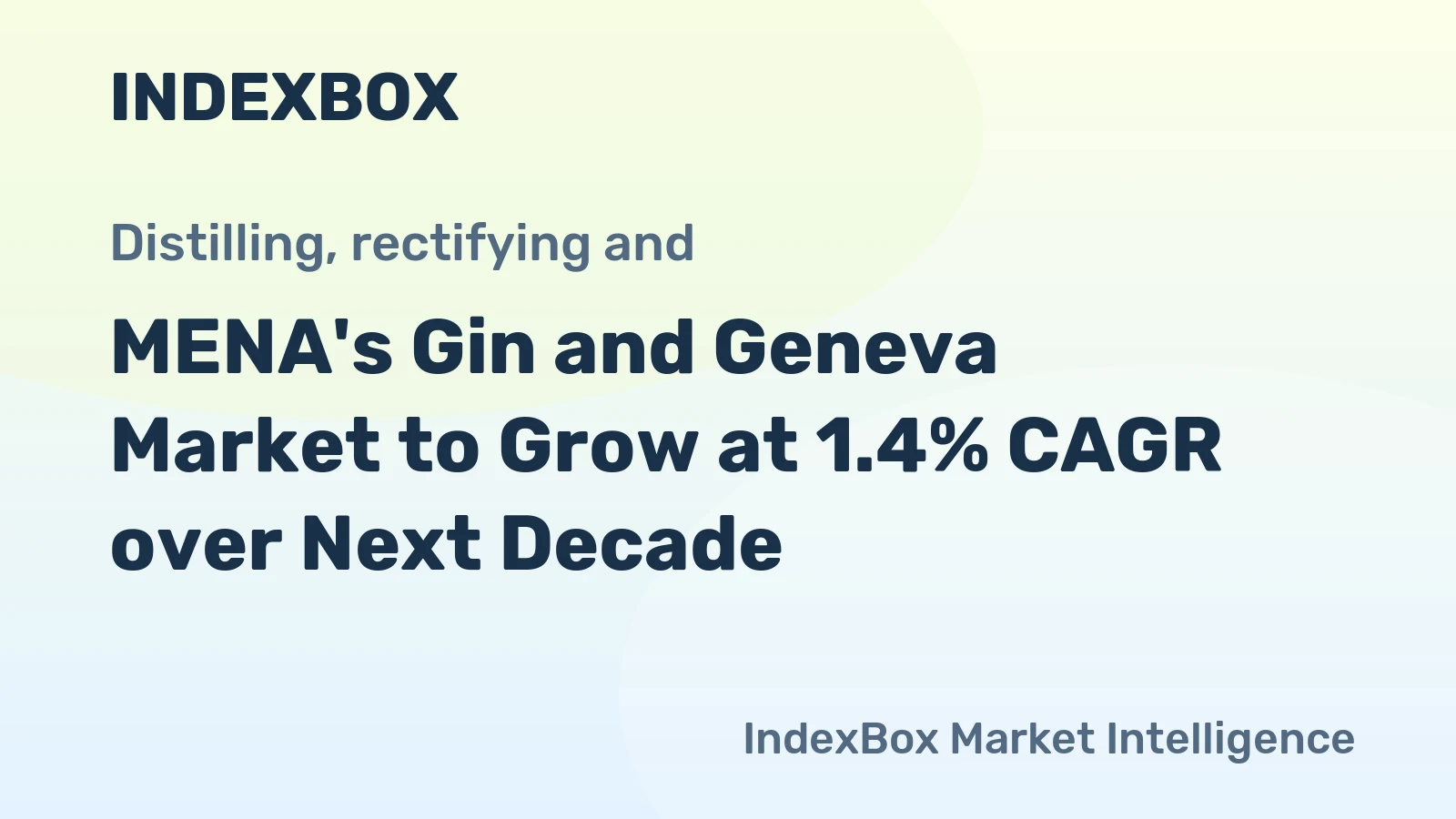 MENA's Gin and Geneva Market to Grow at 1.4% CAGR over Next Decade