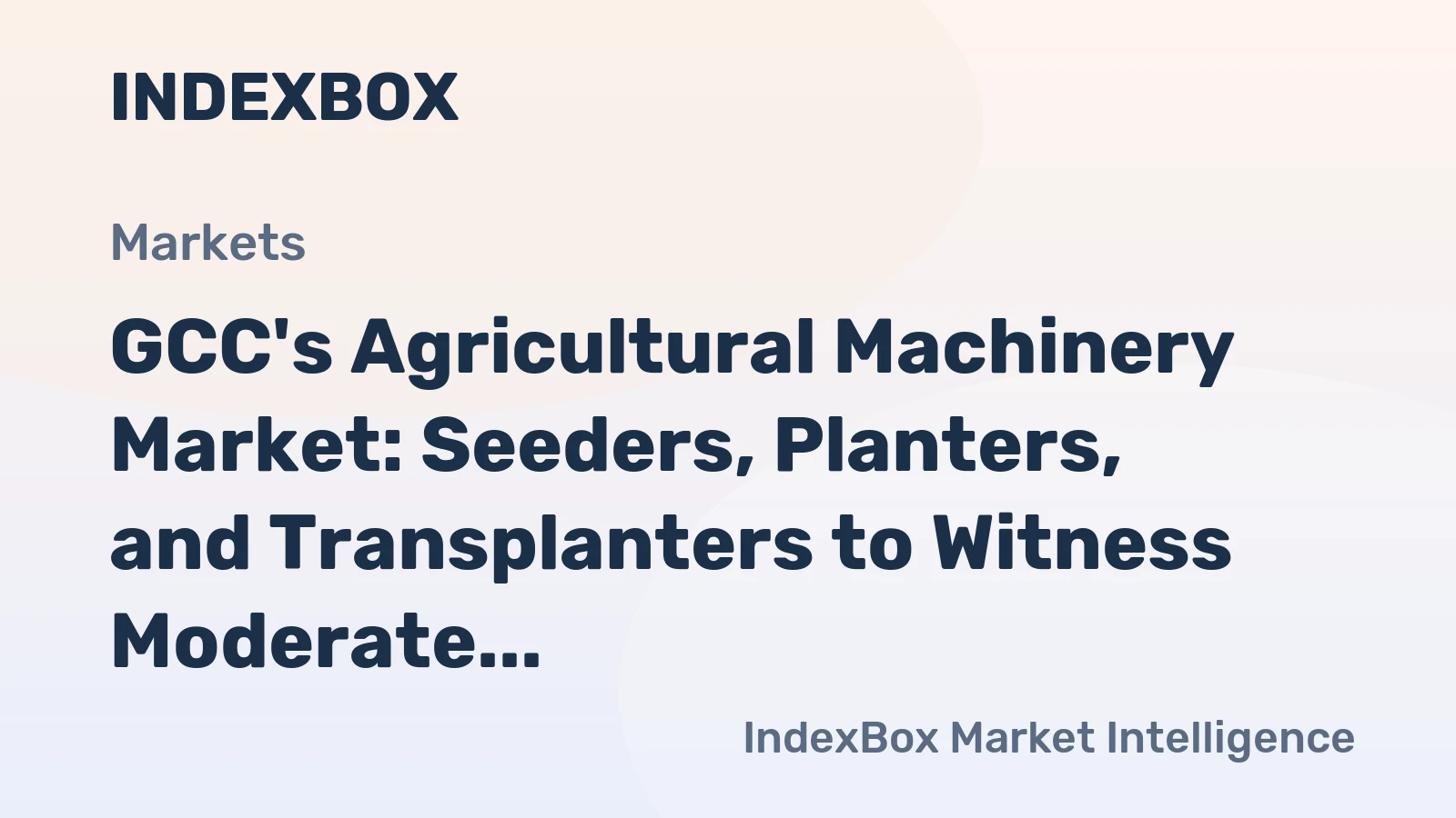 GCC's Agricultural Machinery Market: Seeders, Planters, and Transplanters to Witness Moderate Growth with a CAGR of +1.8% from 2024 to 2035, Reaching 20K units