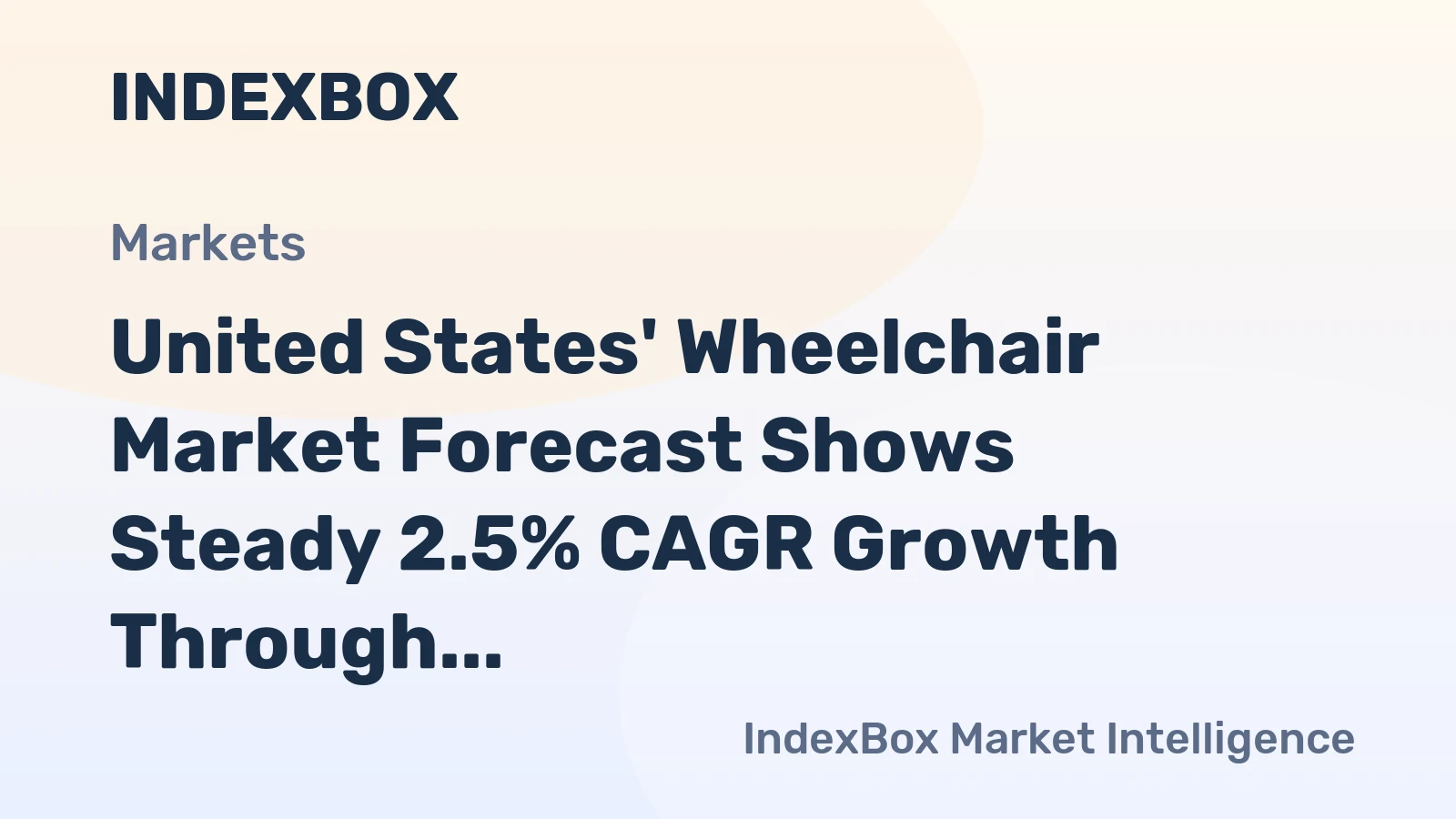 United States' Wheelchair Market Forecast Shows Steady 2.5% CAGR Growth Through 2035