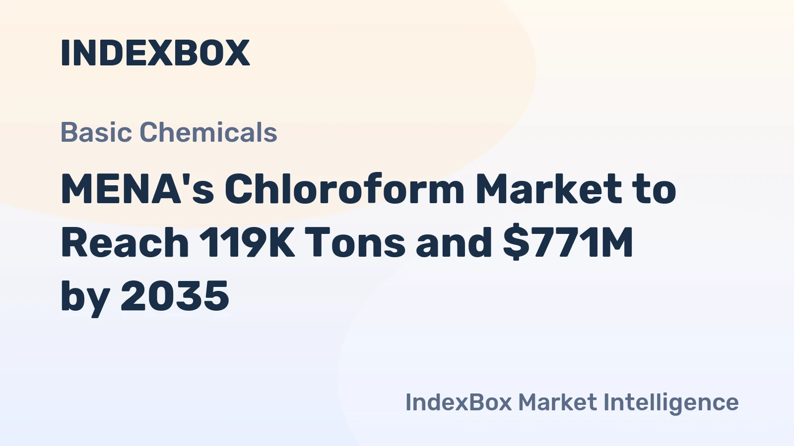 MENA's Chloroform Market to Reach 119K Tons and $771M by 2035