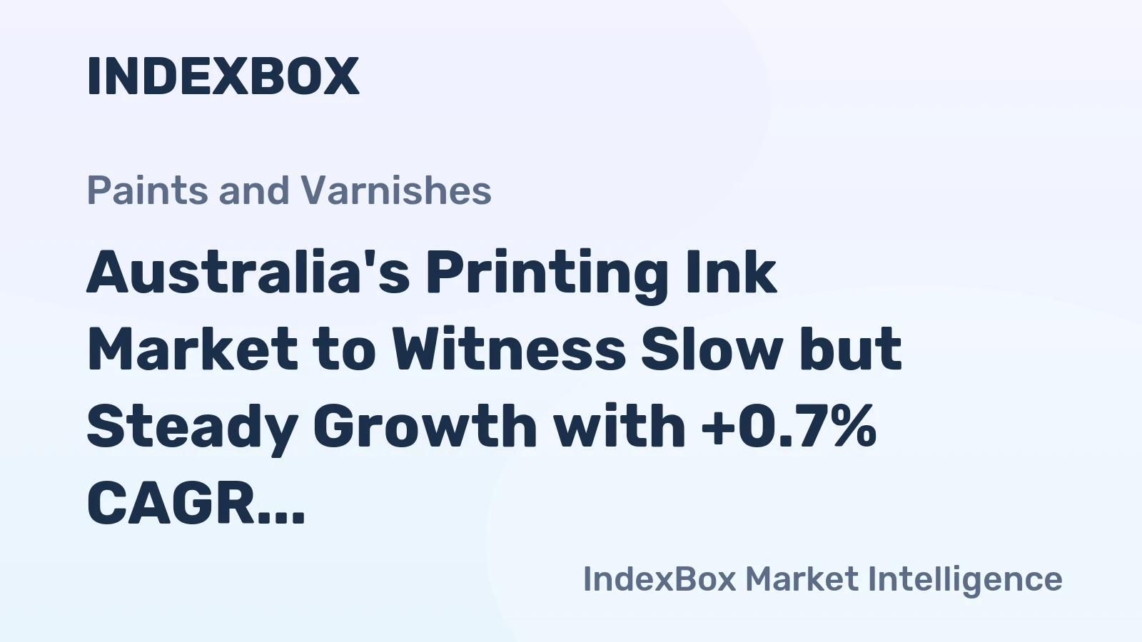 Australia's Printing Ink Market to Witness Slow but Steady Growth with +0.7% CAGR in Market Value by 2035