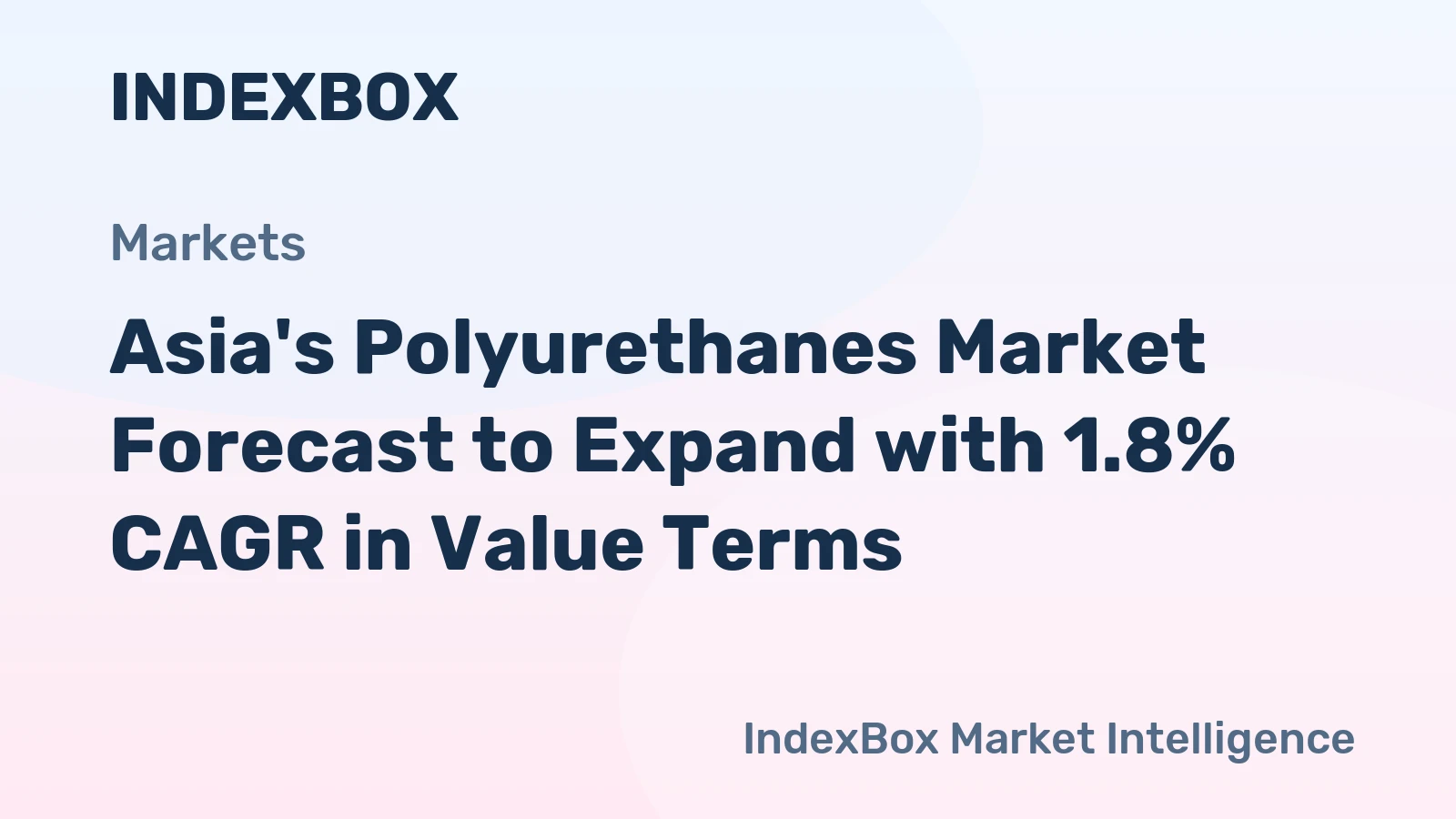 Asia's Polyurethanes Market Forecast to Expand with 1.8% CAGR in Value Terms
