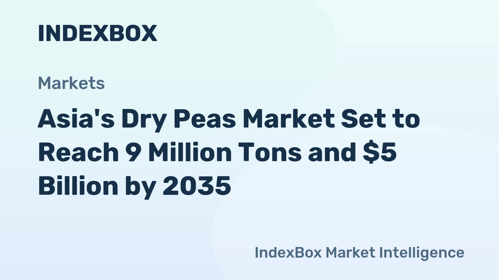 Asia's Dry Peas Market Set to Reach 9 Million Tons and $5 Billion by 2035