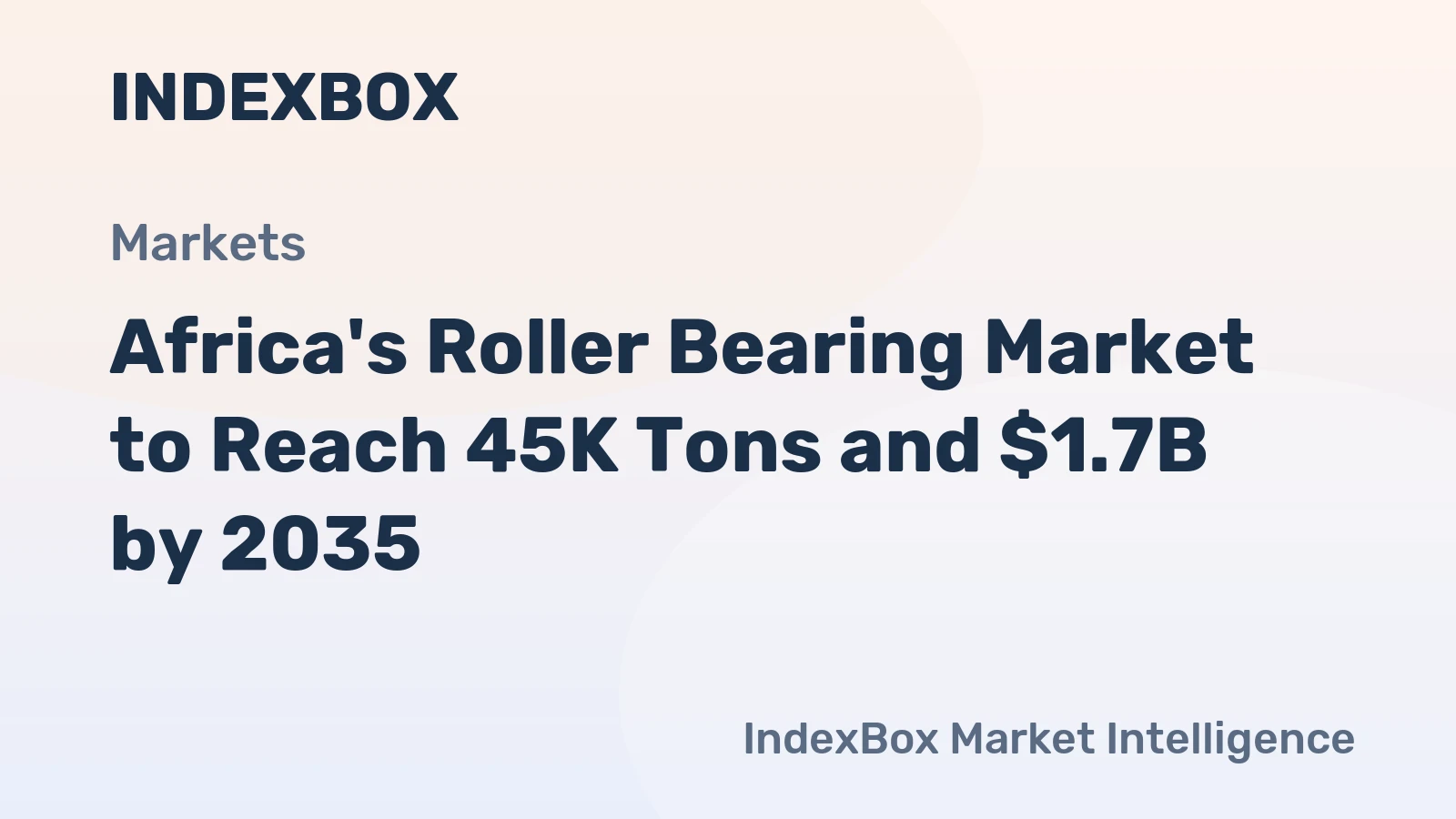 Africa's Roller Bearing Market to Reach 45K Tons and $1.7B by 2035