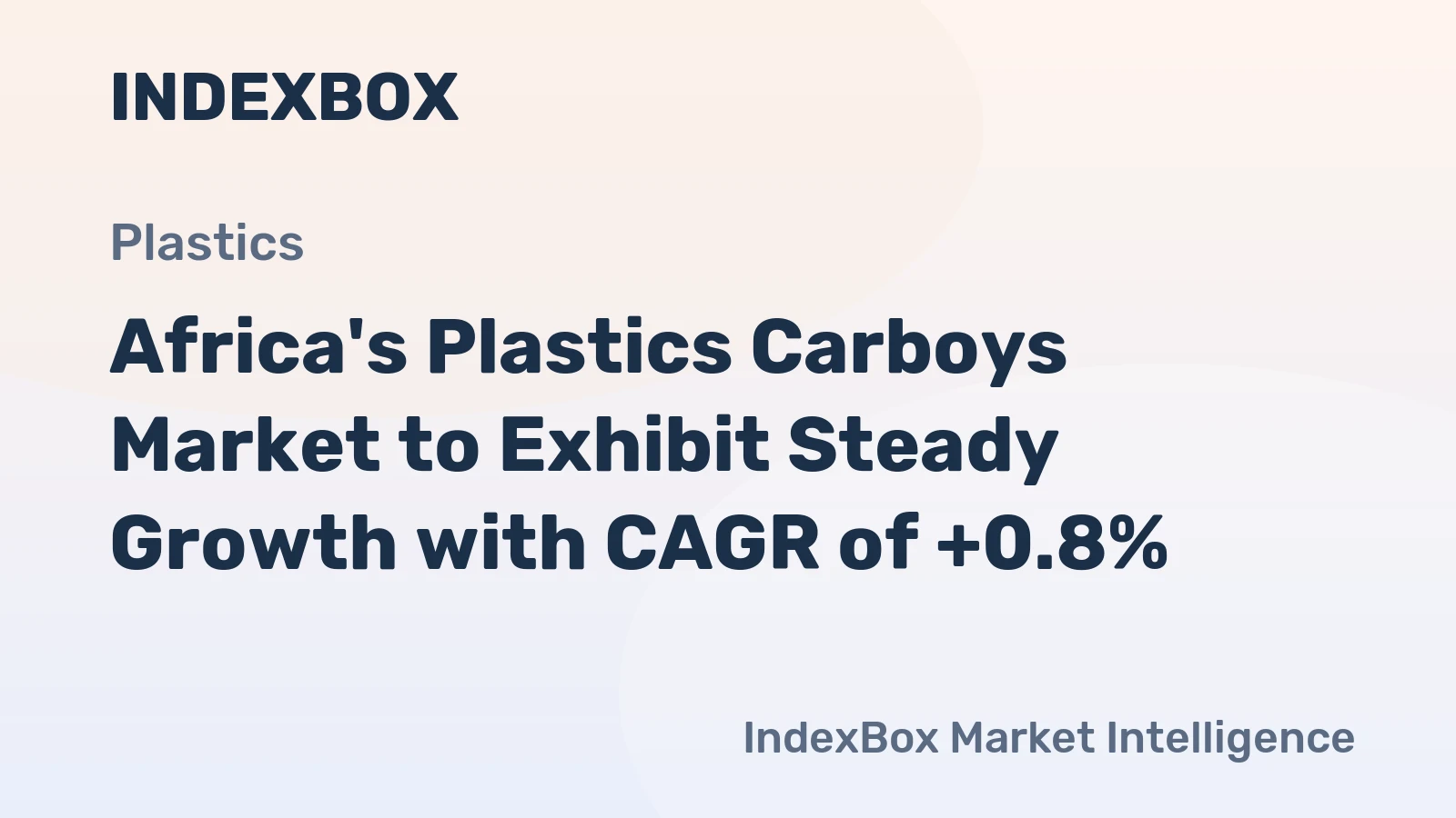 Africa's Plastics Carboys Market to Exhibit Steady Growth with CAGR of +0.8%