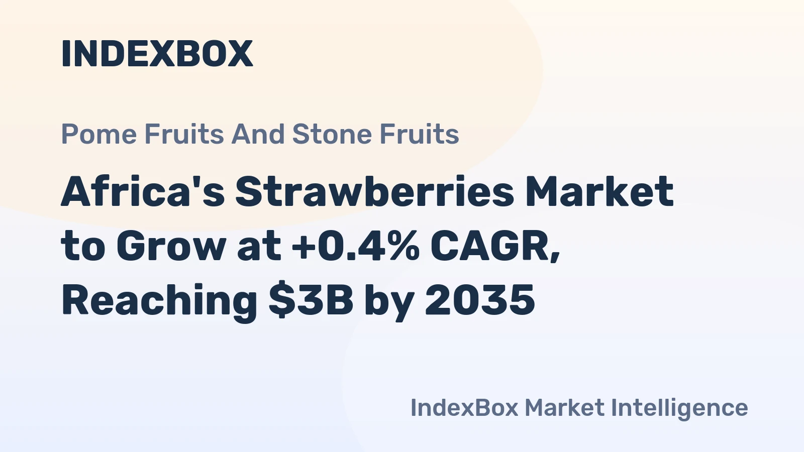 Africa's Strawberries Market to Grow at +0.4% CAGR, Reaching $3B by 2035