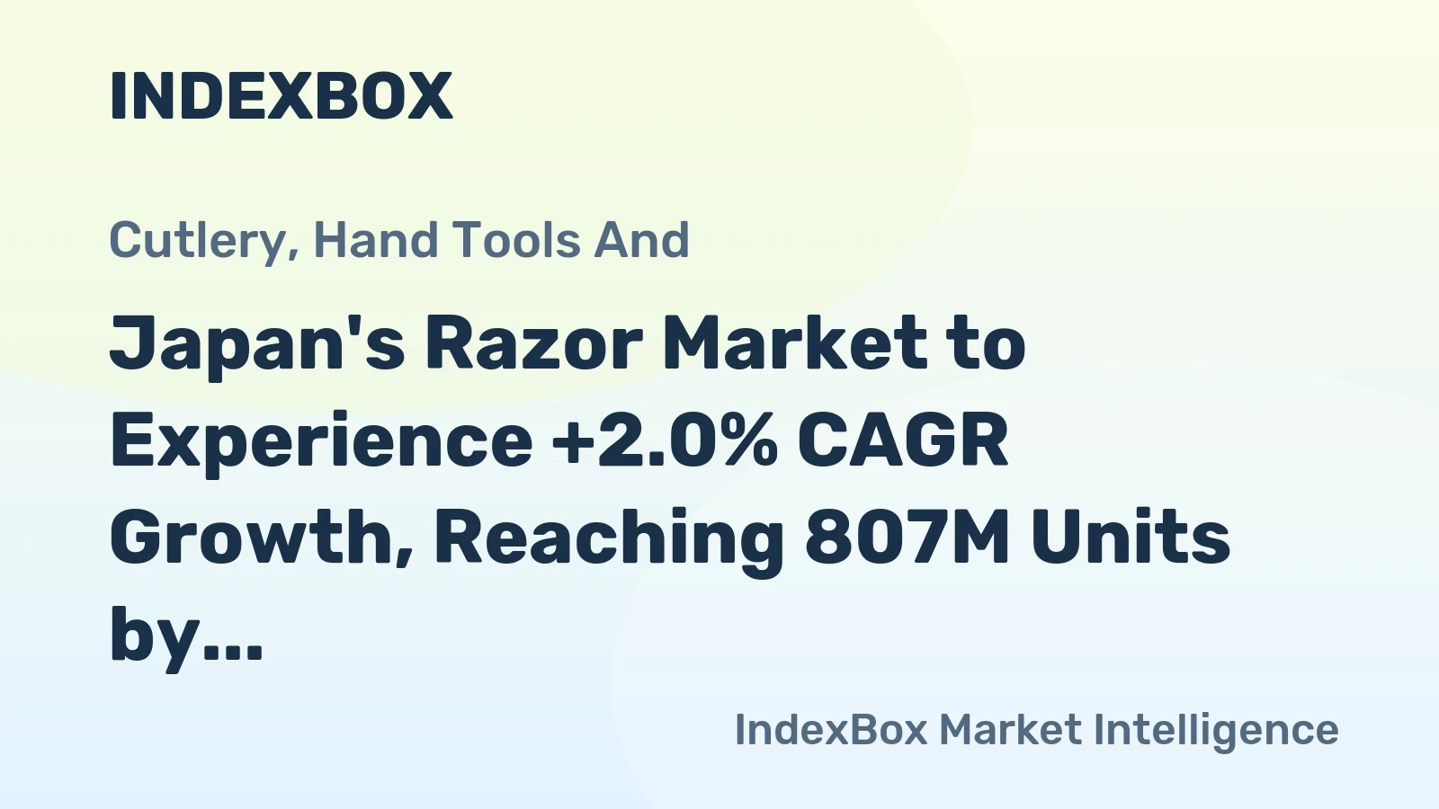 Japan's Razor Market to Experience +2.0% CAGR Growth, Reaching 807M Units by 2035