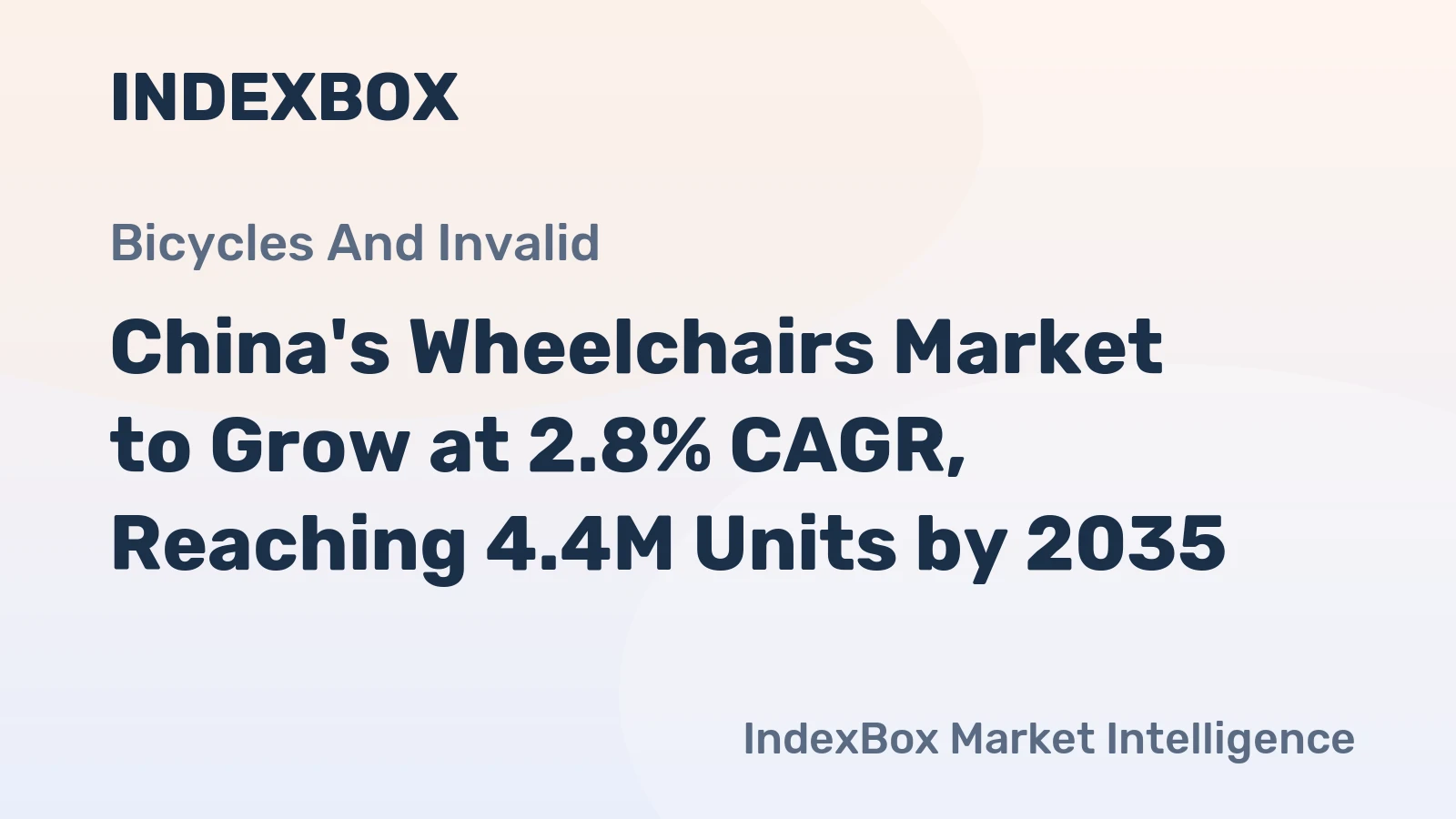 China's Wheelchairs Market to Grow at 2.8% CAGR, Reaching 4.4M Units by 2035