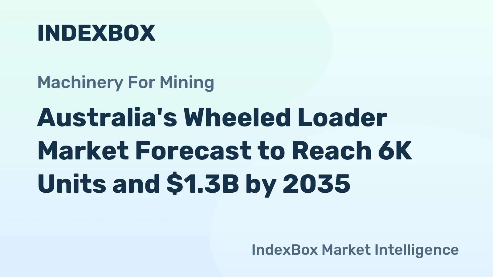 Australia's Wheeled Loader Market Forecast to Reach 6K Units and $1.3B by 2035