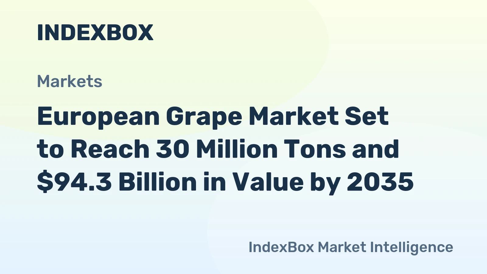 European Grape Market Set to Reach 30 Million Tons and $94.3 Billion in Value by 2035