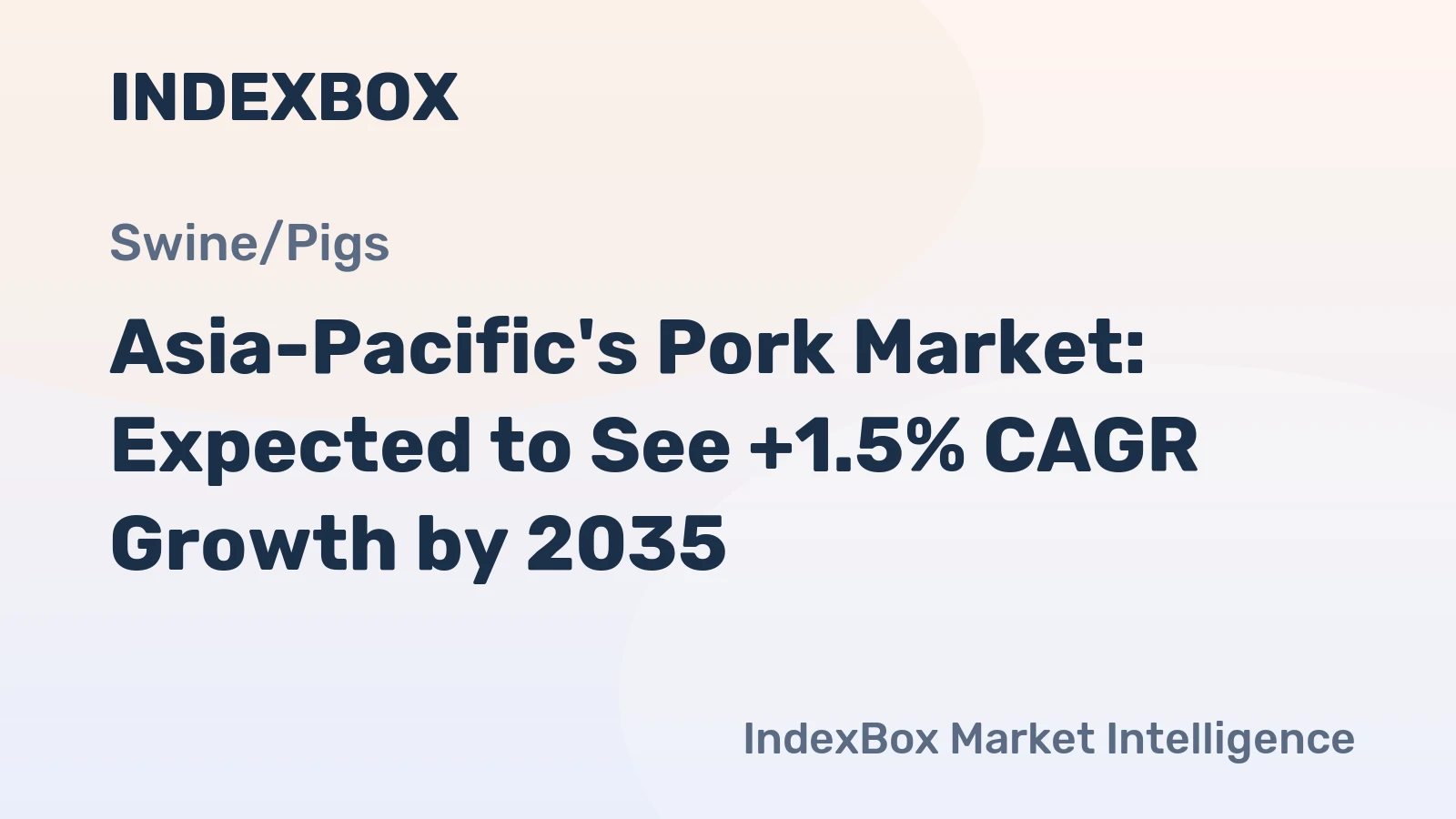 Asia-Pacific's Pork Market: Expected to See +1.5% CAGR Growth by 2035